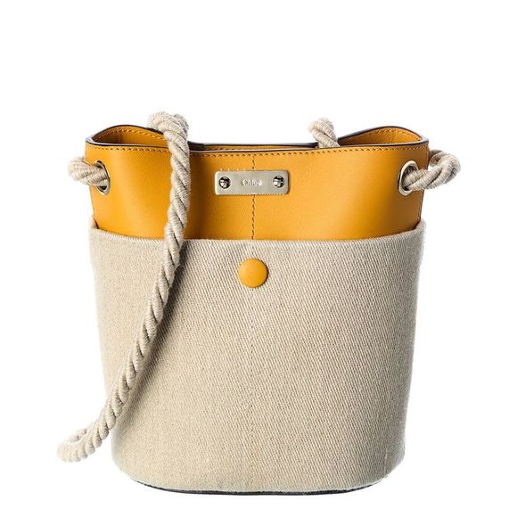 Chloé | Bags | Chlo Key Small Linen Leather Bucket Bag | Poshmark
